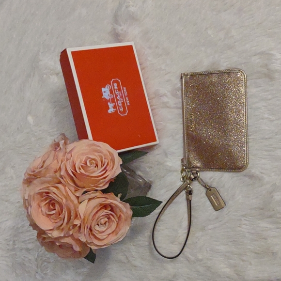 Coach | Bags | New Coach Wristlet In Box This Beautiful Rose Gold ...